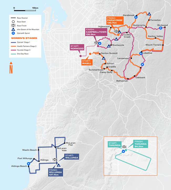 2026 Tour Down Under Results from BikeRaceInfo