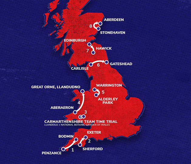 2021 Tour of Britain from BikeRaceInfo