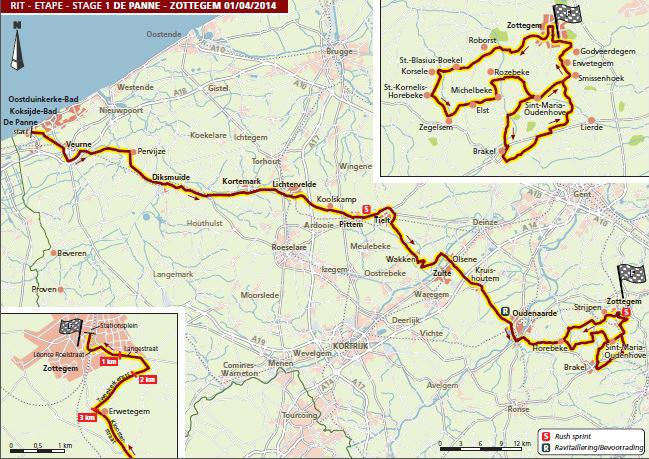2014 3 Days of De Panne - Driedaagse De Panne stage 1 results