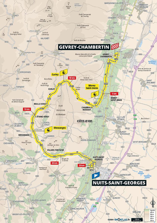 2024 Tour de France stage 7 by BikeRaceInfo