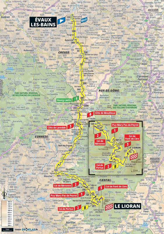 2024 Tour de France Stage 11 by BikeRaceInfo